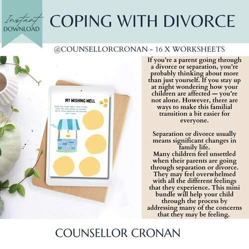 Divorce worksheets for kids, divorce worksheets, parent separation ...