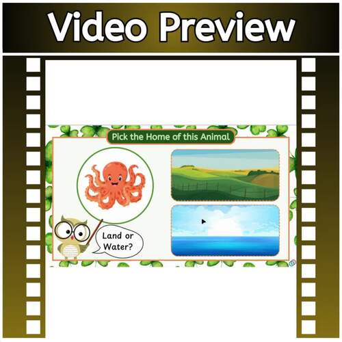 Land or Water Animal: Pick the Correct Home of the Animals Digital ...