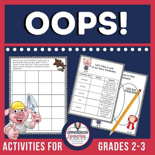 Oops! by Colin McNaughton Reading and Writing Activities | TPT
