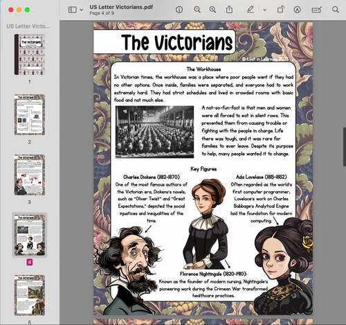 The Victorians || Information Text Reading Passage & Comprehension ...