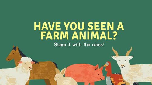 Ready Made Presentation - Farm Animals Science - Ready To Edit! Mini Lesson