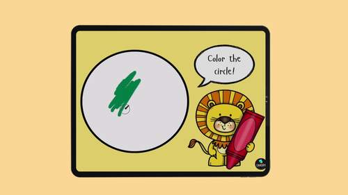 Coloring Shapes Handwriting Prerequisite Boom Cards (ABLLS-R S2 Step 1)