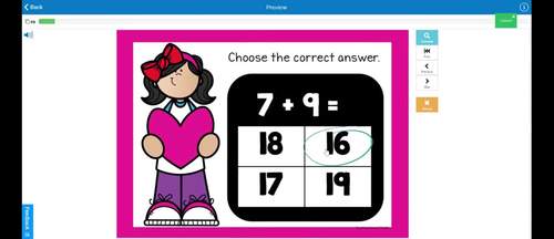 Boom Cards™ Valentine's Day Addition Facts Set 1 by Teaching Second Grade