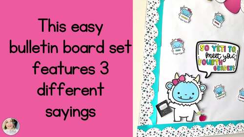Back to School Bulletin Board | Yeti New Years Bulletin Board Ideas