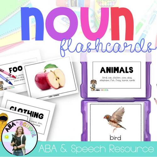 Nouns Flashcards REAL IMAGES - Special Education ABA ELL speech therapy
