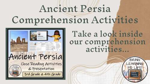 Ancient Persia Close Reading Passage & Comprehension Activities | 3rd ...