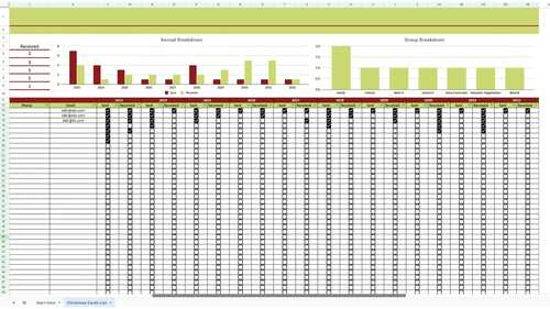 Christmas Card Tracker Google Sheets Spreadsheet by Mom Money Map