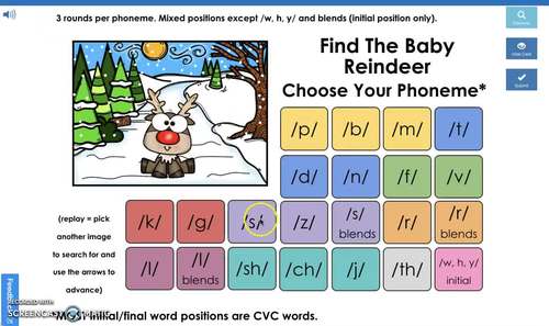 Boom™ Cards Digital Articulation Activity: Find the Baby Reindeer (21 ...