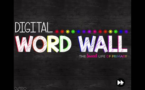 Digital Word Wall | Editable Portable Word Wall by The Sweet Life of ...