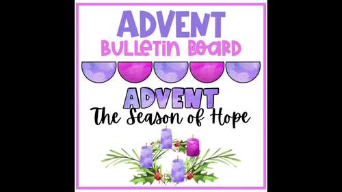Advent Religious Christmas Bulletin Board or Door Decoration | TPT