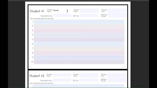 Special Ed & Speech Therapy Data Collection Sheets Progress Monitoring ...