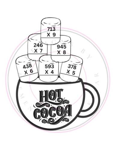 Hot Cocoa Multiplication Craft: A Sweet Math Activity -Sub Work/Rotations