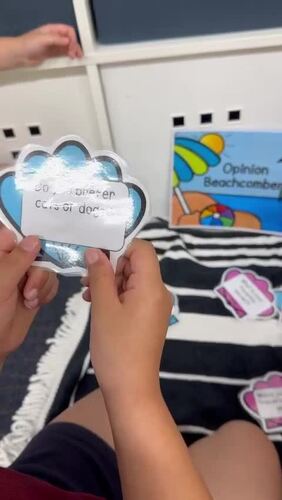 Opinion Writing First Grade Prompts with Sentence Starters Fact Vs Opinion