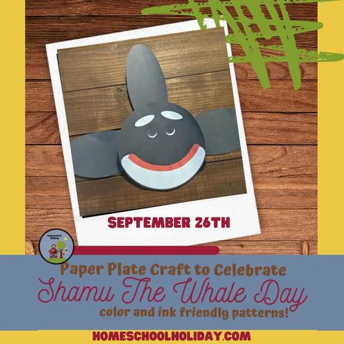 Paper Plate Animal Craft Orca / Killer Whale - Shamu Day September 26th