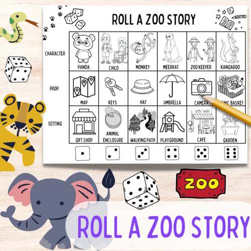 Zoo themed creative writing for middle school | roll a story ...