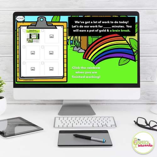 EDITABLE Digital Visual Schedules with Tokens - St. Patrick's Day