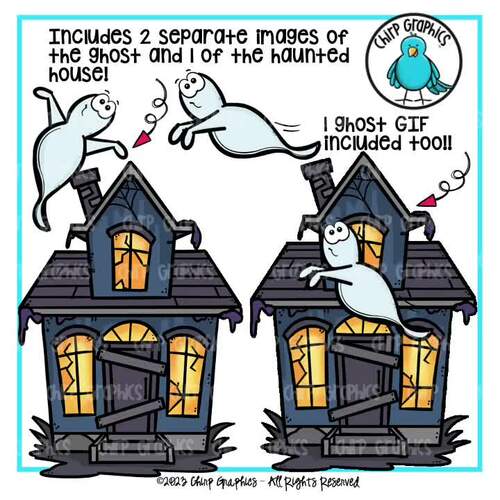 Halloween Prepositions, Ghost and Haunted House Clip Art Set by Chirp ...