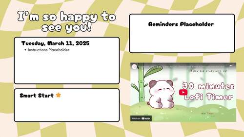 Daily Morning Slide Templates | Editable Smart Start Routine Slides