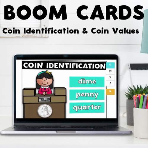 Coin Identification and Coin Values Boom Cards | TPT