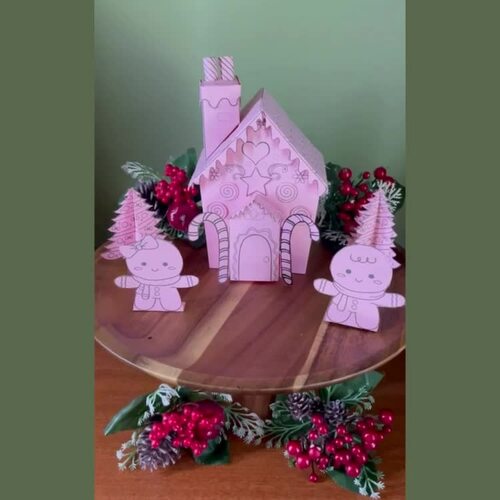 Christmas Craft 3D Gingerbread House Model for Middle Schoolers | TPT
