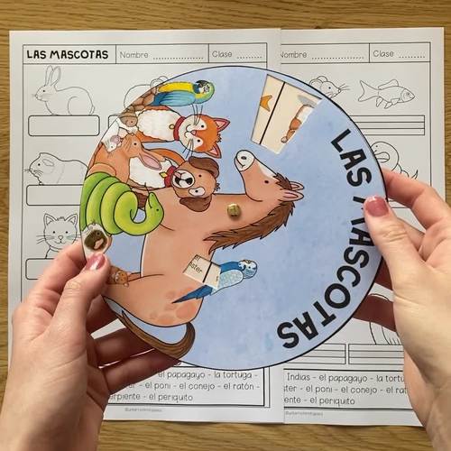 LAS MASCOTAS - Rueda de Vocabulario by My Teaching Factory | TPT