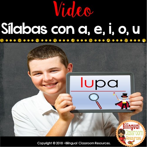 Sílabas con a, e, i, o, u (Video) by Bilingual Classroom Resources