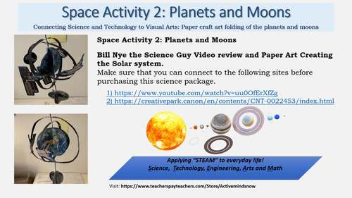Planets and Moons Video review and Paper Art Creating the Solar system.