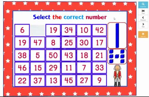 Presidents Day Math Mystery Picture Place Value To 50 Boom Cards 1st ...