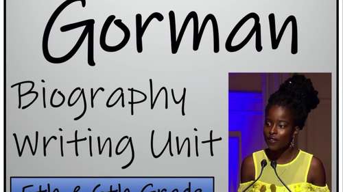 Amanda Gorman Biography Writing Activity | 5th Grade & 6th Grade