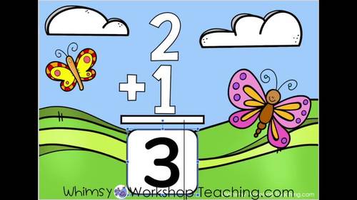 Google Slides Math Add to 10 Vertical Equations Distance Learning