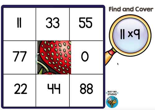 3RD GRADE BEGINNING MULTIPLICATION FACTS BOOM CARD HIDDEN PICTURE ...