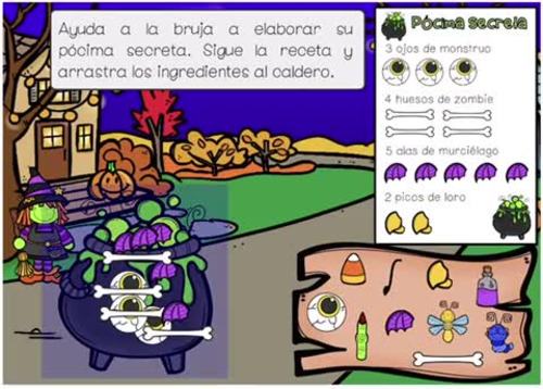 BOOM CARDS HALLOWEEN Conteo del 1 al 6 . Distance Learning by Un dos ...