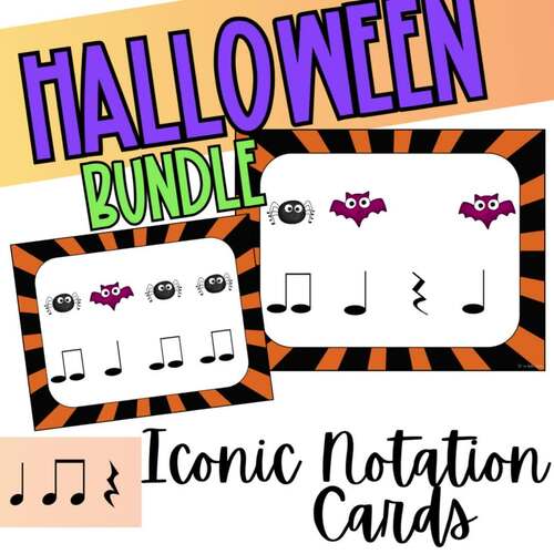 Halloween Iconic Notation Pre Rhythm Music Cards, PowerPoint & Kaboom ...