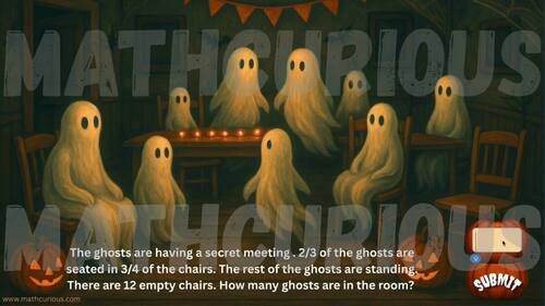 Digital Halloween Algebra Escape Room Adventure, Systems of Equations, Variables