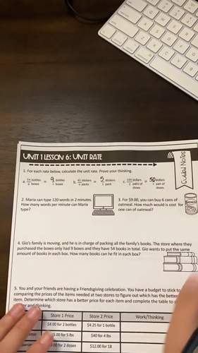 Unit Rate Lesson | 6th Grade Math CCSS Aligned by Transforming the Middle