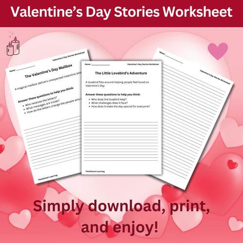 Valentines Day Craft Activity Writing Prompts Paper Morning Work