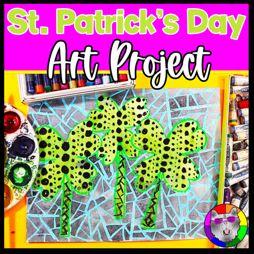 St. Patrick's Day Art Lesson, Yayoi Kusama Clover Art Project for ...
