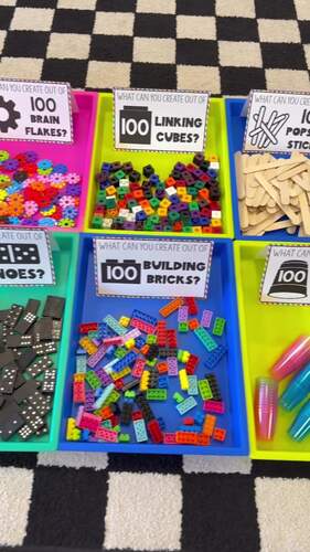 100th Day of School STEM Activities and Stations, Teambuilders 101st ...