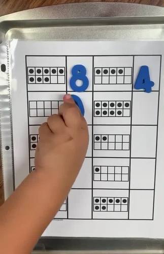 Cookie Sheet COUNTING 0-9 Activity with Magnetic Numbers by HeidiSongs