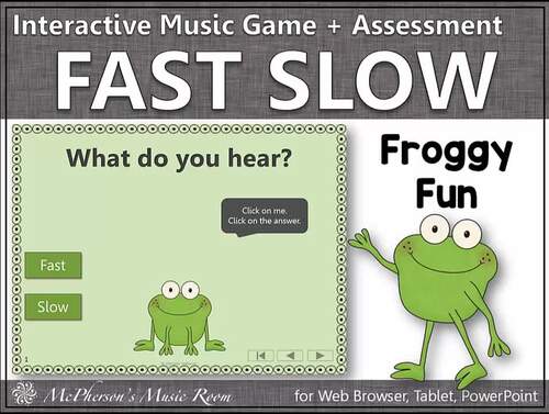 Tempo Fast Slow Music Opposites Interactive Music Game + Assessment ...
