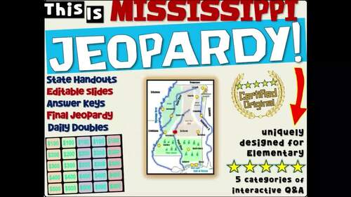 KENTUCKY STATE JEOPARDY GAME! handouts, answer keys, interactive game board