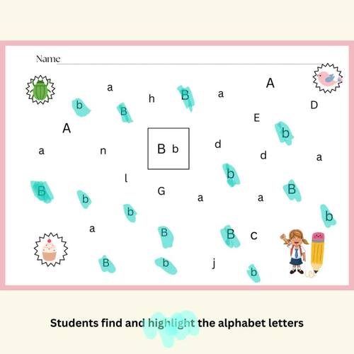 Alphabet Recognition Activity for All 26 Letters| Find and Highlight ...
