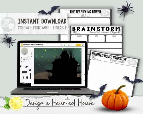 October Halloween Build & Design a Digital Haunted House Art Project ...
