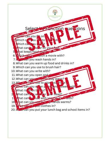 Function of objects worksheets BUNDLE-set 1 and 2 | TPT