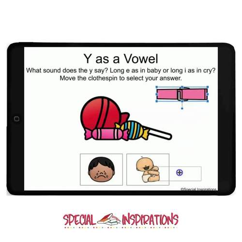 Y as a Vowel Task Cards | Print & Digital | Google Slides™ | TPT