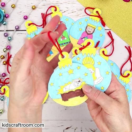 Christmas Nativity Baubles Craft - Christmas Craft - Religious ...