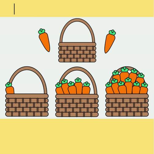 Carrots for Easter (Counting Spring Vegetables) - Clipart by Lesson Launch