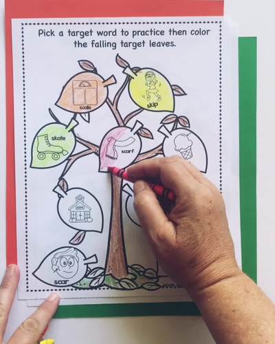 Fall Blends NO PREP articulation activity with s-blends, r-blends, and ...