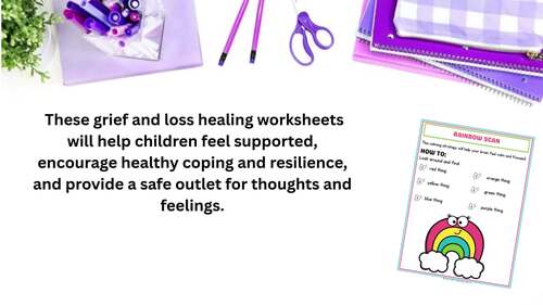 Grief And Loss Worksheets and Activities For Kids Coping With Loss 3rd ...