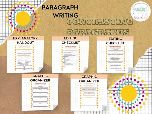 Contrasting Paragraph Writing digital download printable | TPT